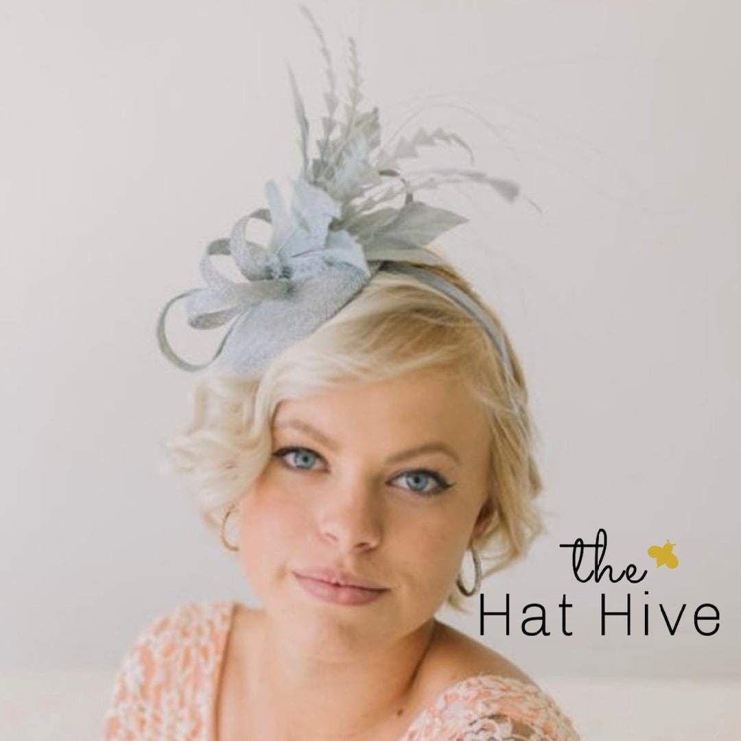 Gray Fascinator Women's Tea Party Hat Tea Party - Etsy