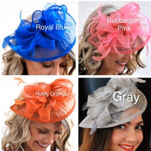 Royal Blue Fascinator, Tea Party Hat, Church Hat, Derby Hat, Fancy Hat ...