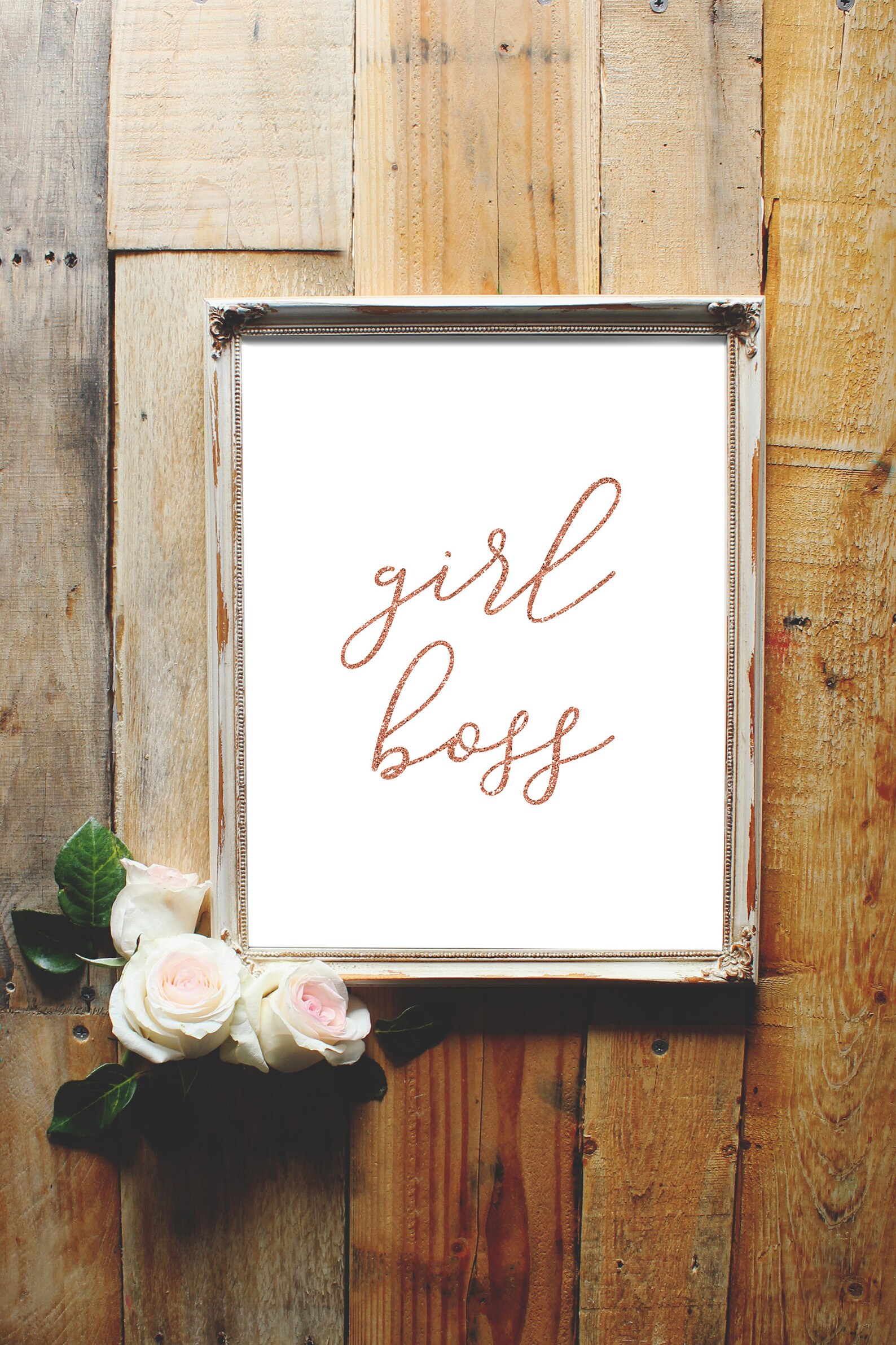Girl Boss Print Girl Boss Wall Art Girl Boss Printable Boss Lady Rose ...