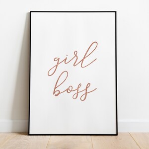 Girl Boss Print Girl Boss Wall Art Girl Boss Printable Boss Lady Rose ...