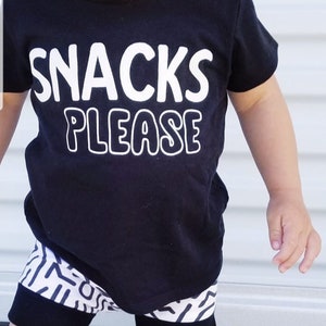 Toddler Snack Shirt, Kids Food Shirt, Snacks Please, Funny Boy Shirt ...
