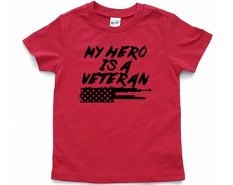 My Hero is a Veteran Mommy is My Hero Veterans Day Shirt - Etsy