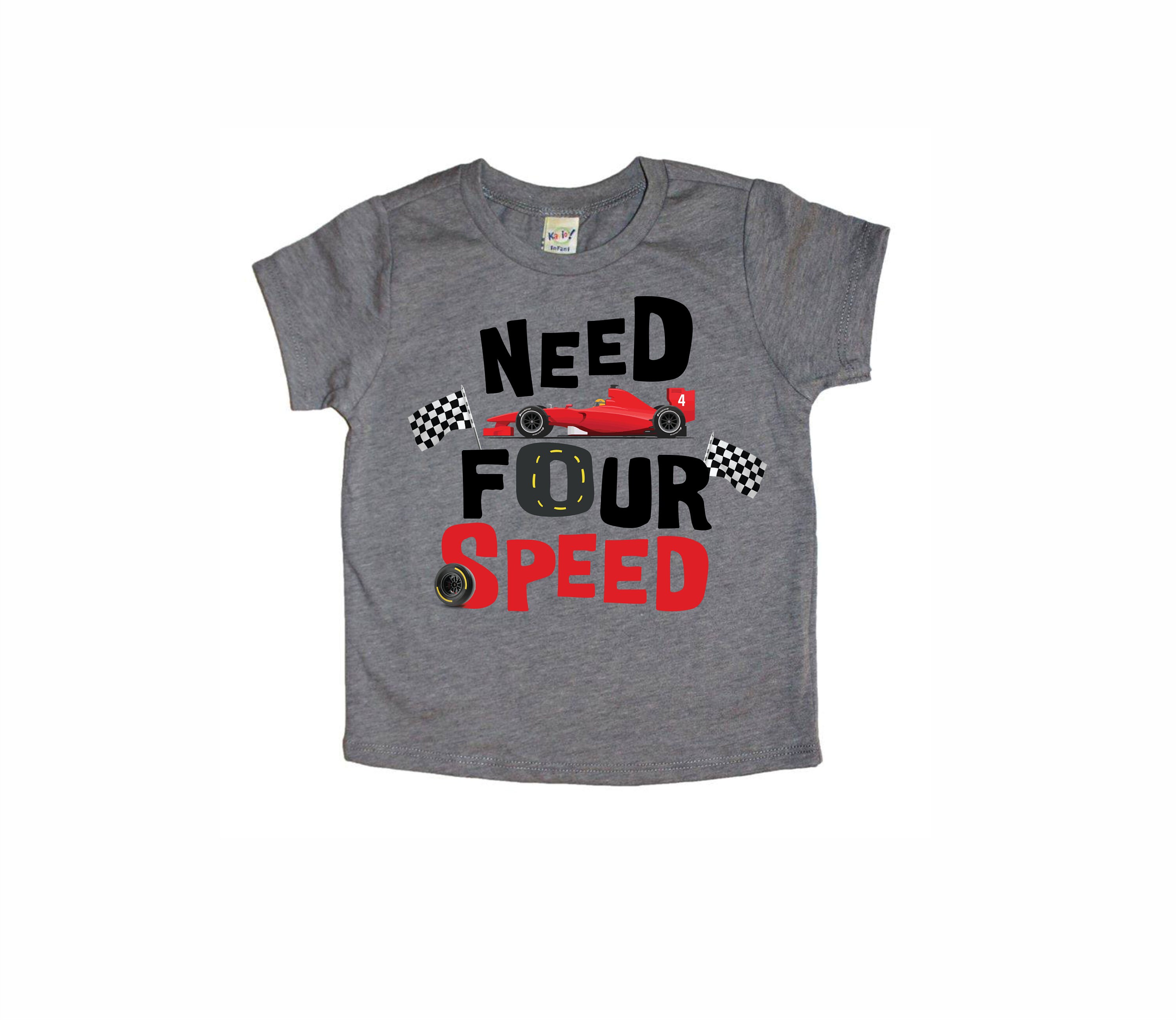 4th Birthday Shirt Boy Race Car Birthday Need Four Speed - Etsy