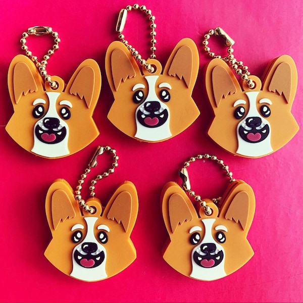 Corgi Keychain - Etsy