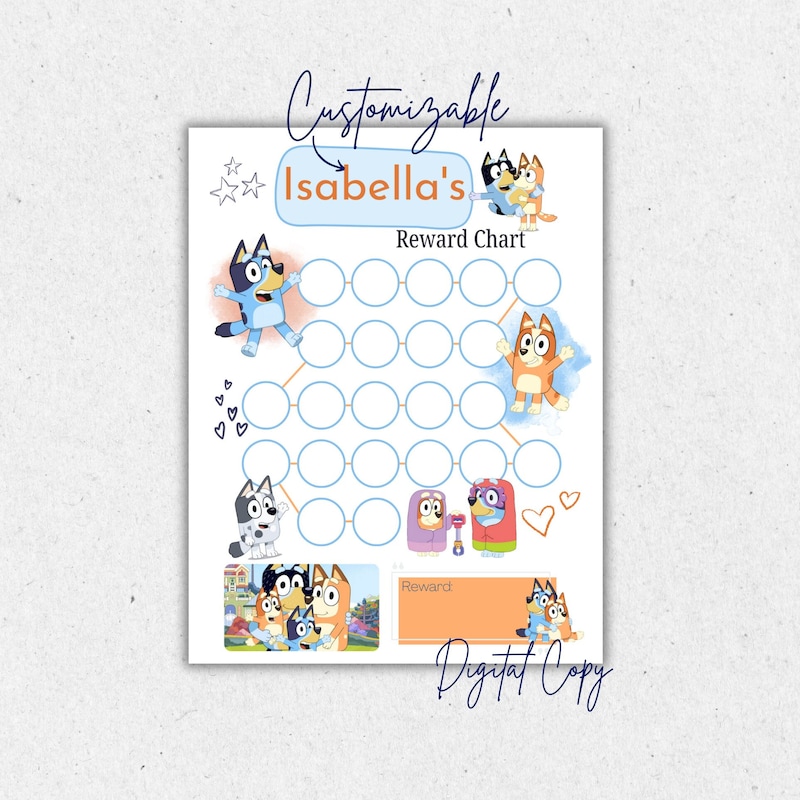 Bluey Potty Training Chart - Etsy