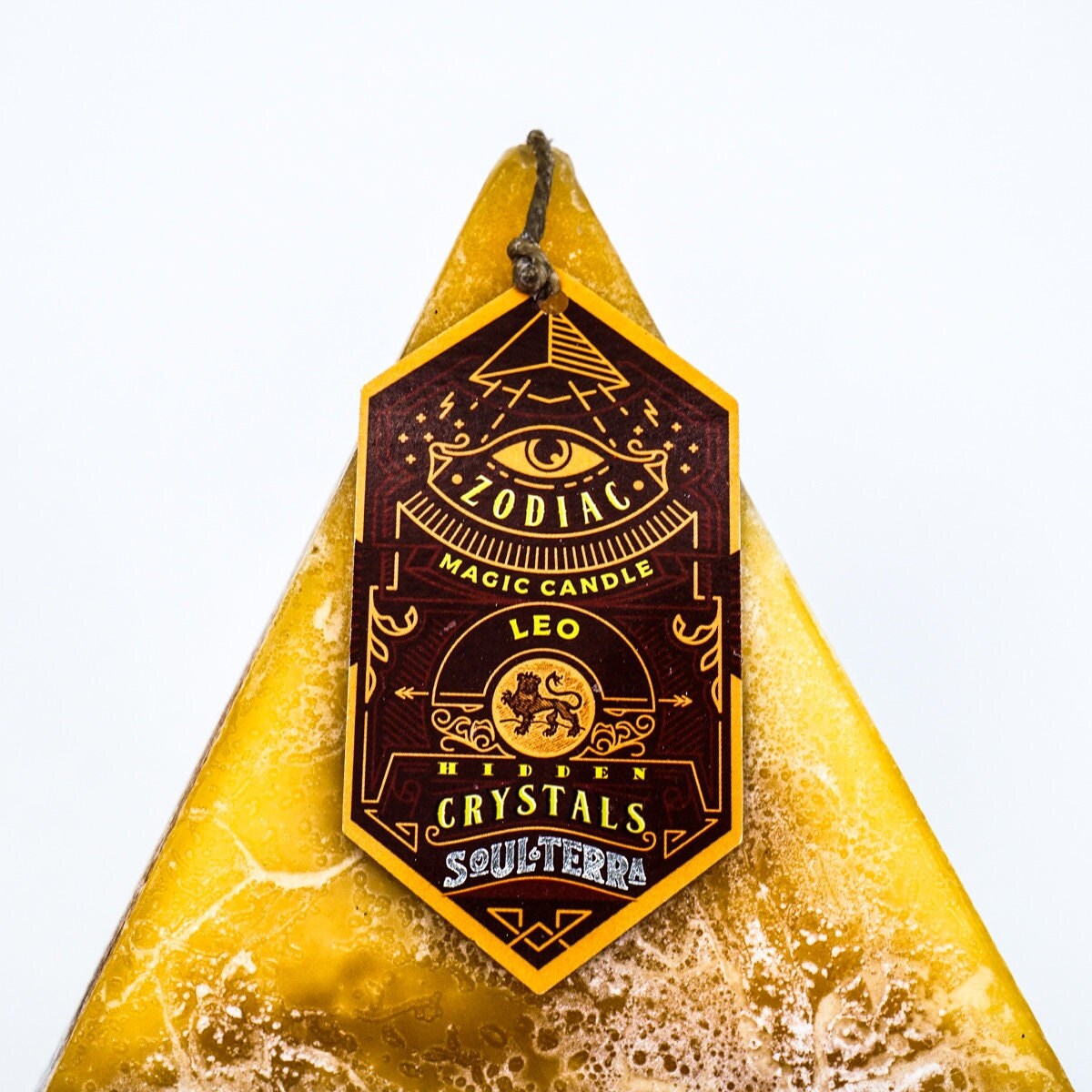 Leo Crystal Pyramid Candle - Etsy