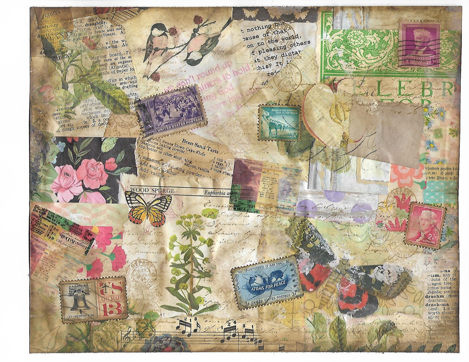 Rice Paper for Decoupage, Collage Style, Junk Journal, Scrapbook, Craft ...