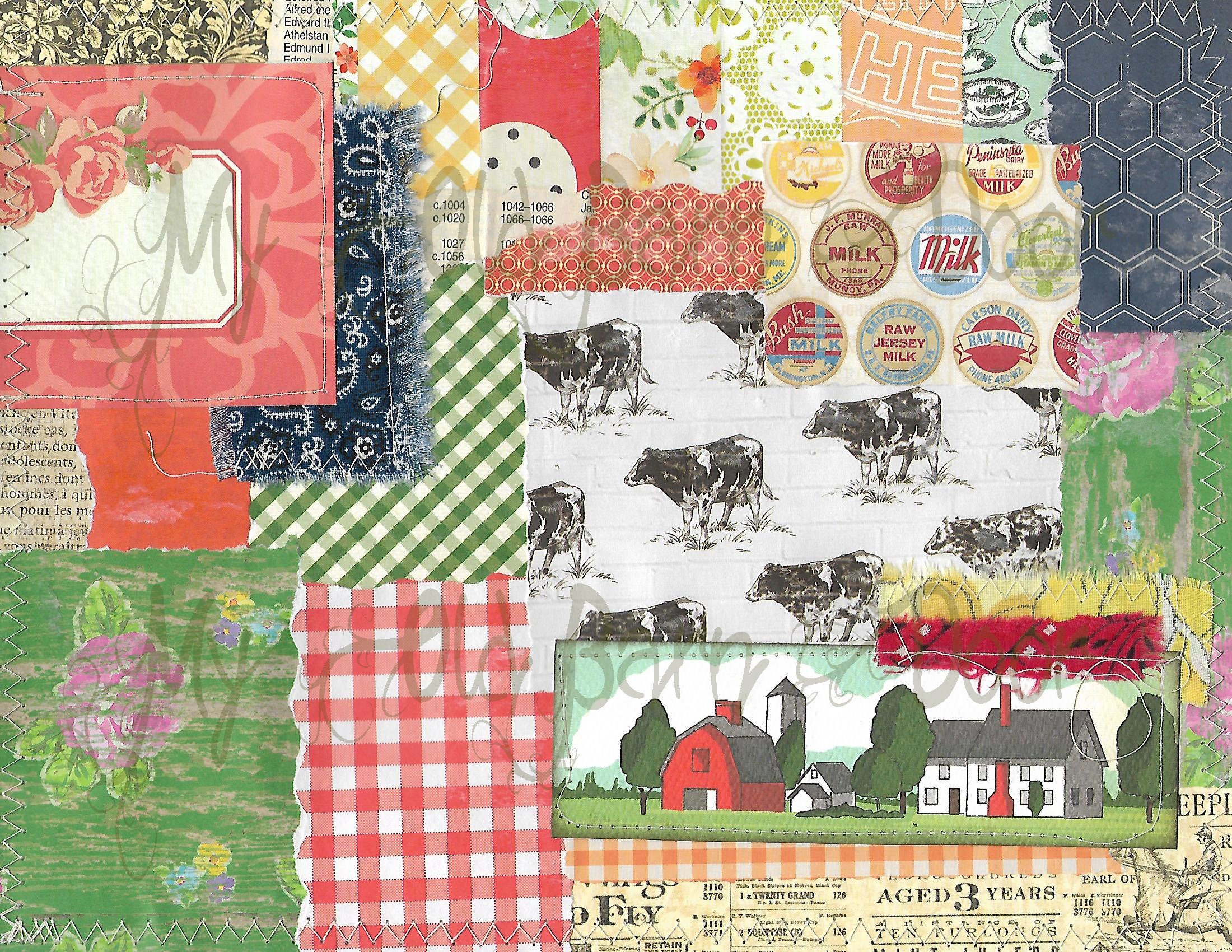 Farm Style Digital Download Collage Sheets Background Pages - Etsy