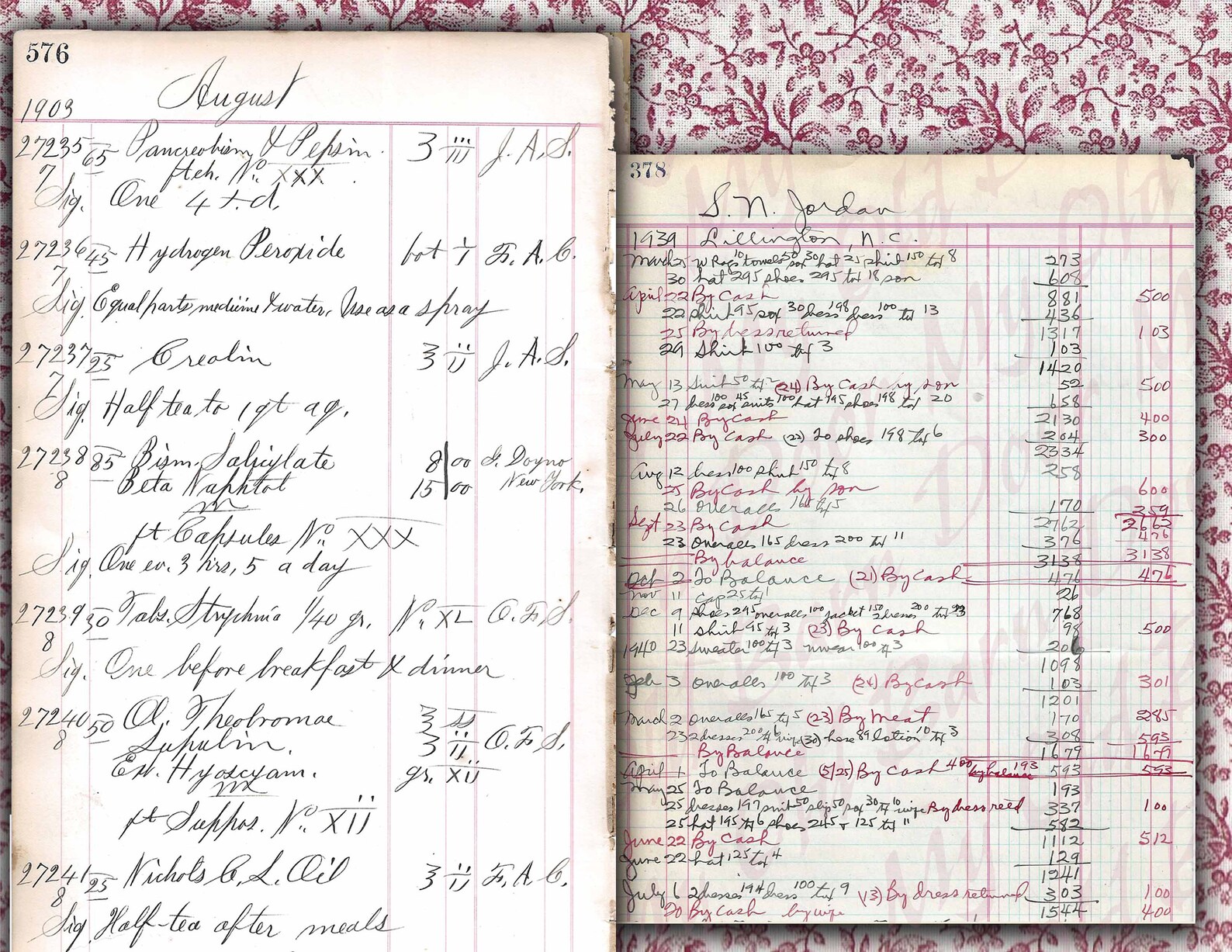 Vintage Ledgers Portrait, Digital Download, Ledger Paper, Scrapbook ...