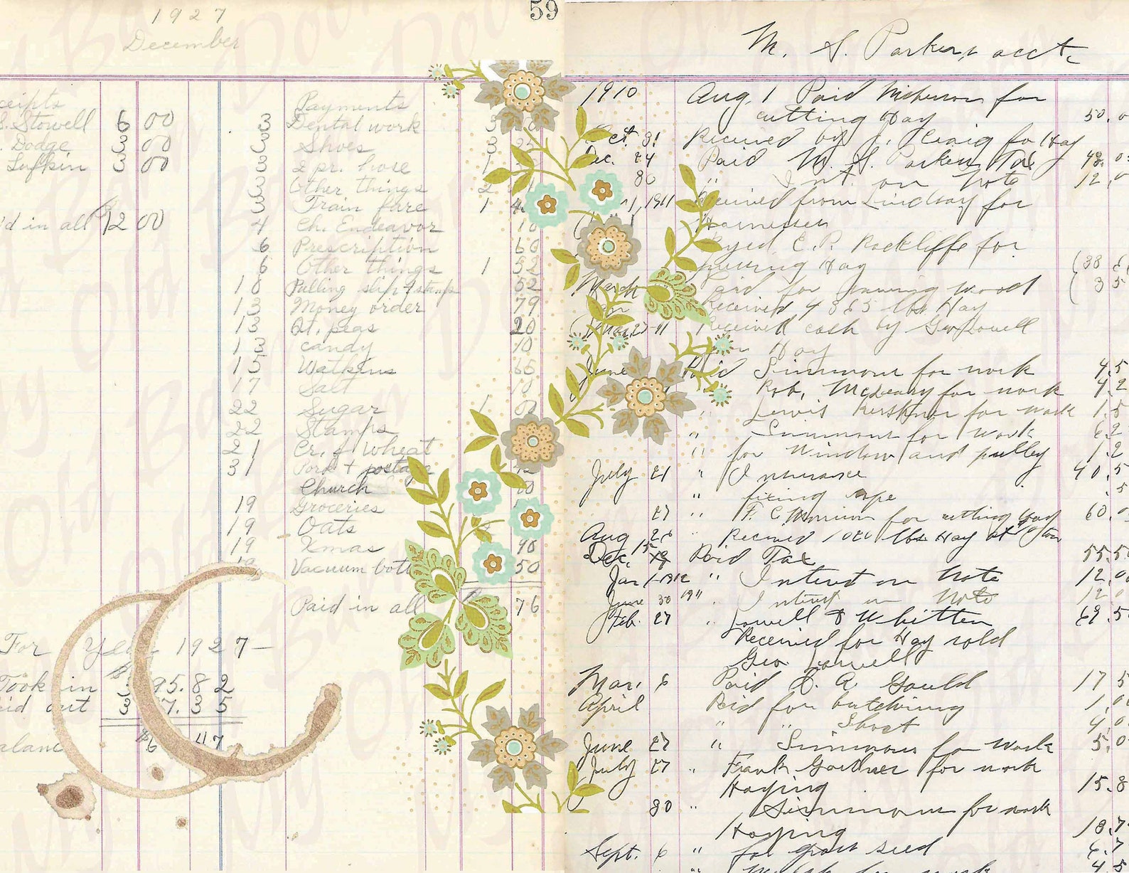 Wallpaper Ledgers Kit 2 Digital Download Ledger Vintage - Etsy