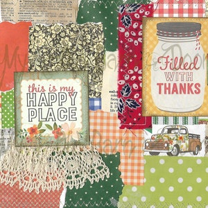 Farm Style Digital Download Collage Sheets Background Pages - Etsy