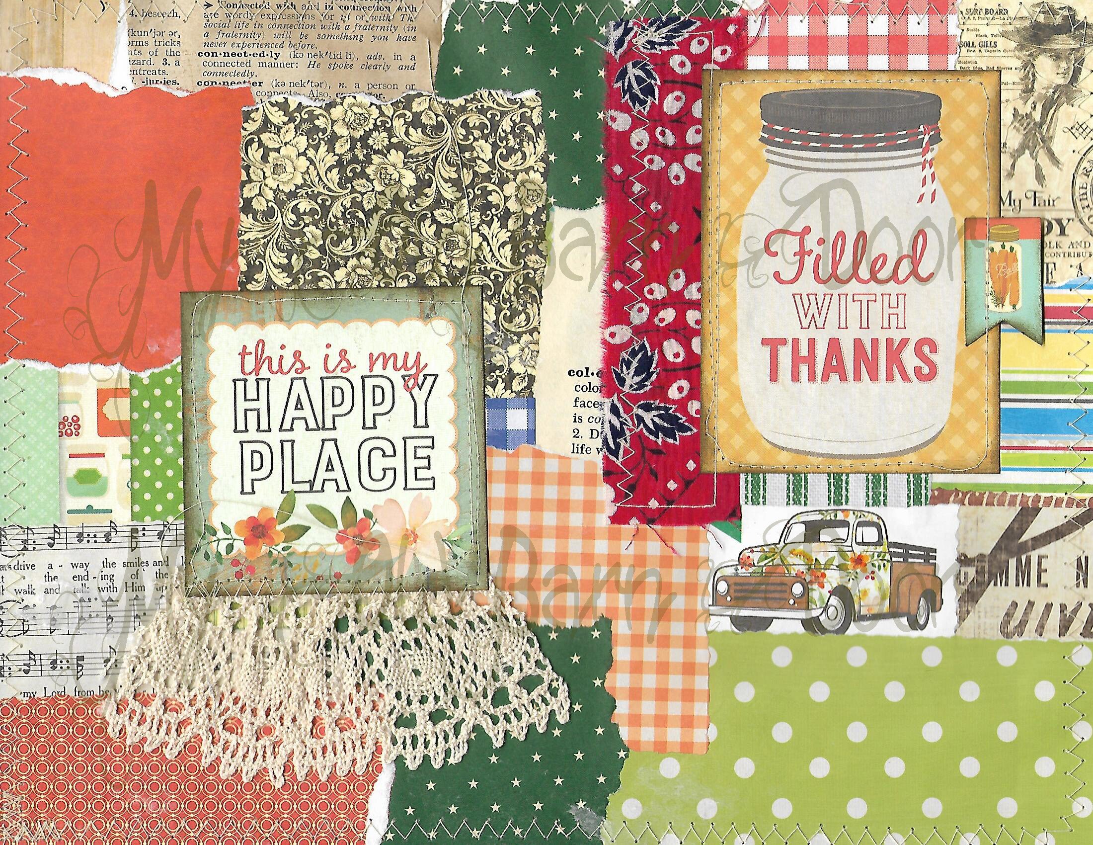 Farm Style Digital Download Collage Sheets Background Pages - Etsy