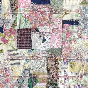 Fabric Collage Sheet Scans, Digital Download, Digital Product ...
