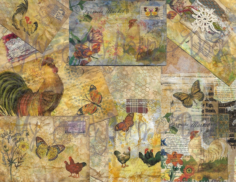 Rice Paper for Decoupage, Farmhouse Style, Junk Journal, Scrapbook ...