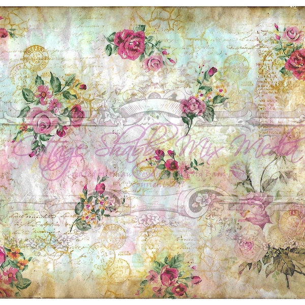 Floral Rice Paper Decoupage - Etsy