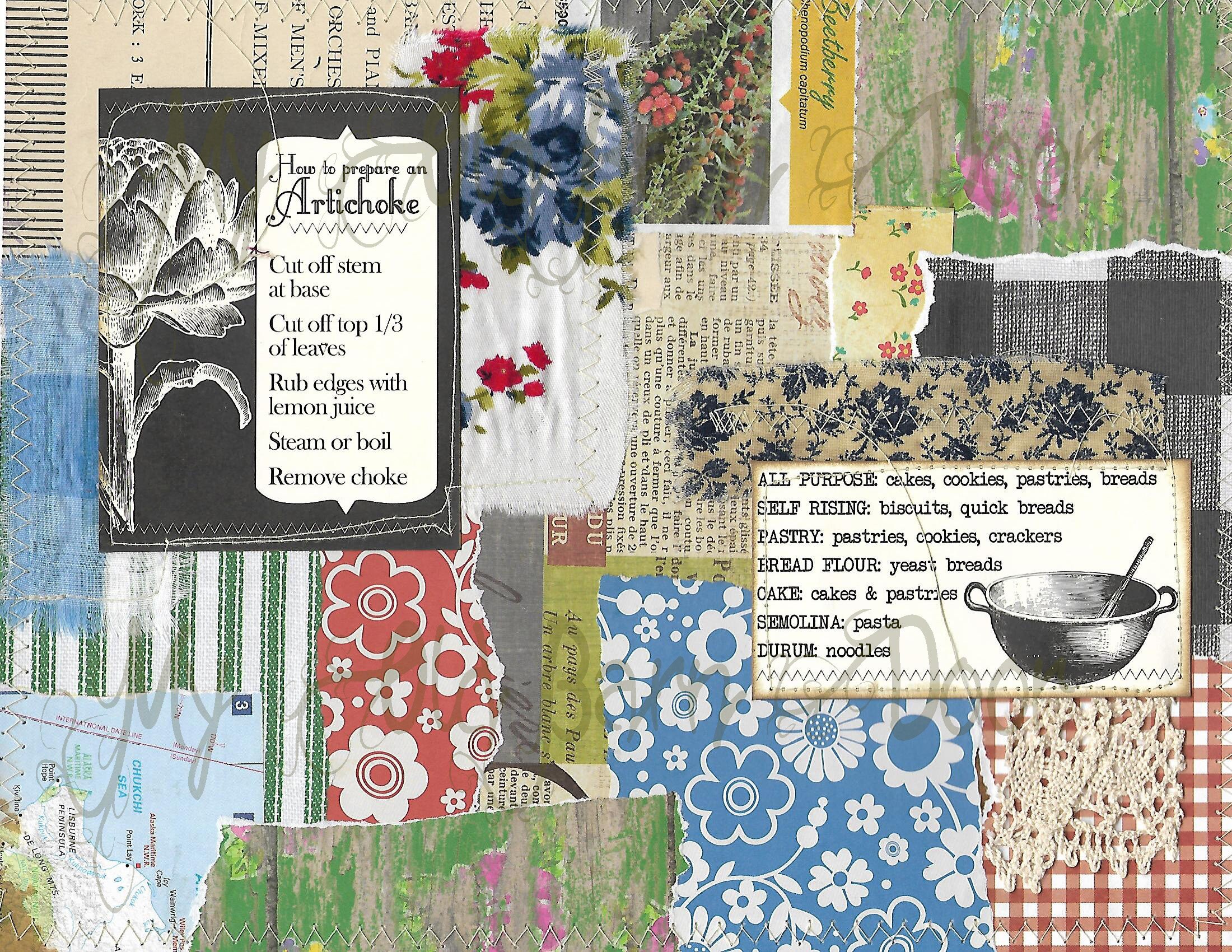 Farm Style Digital Download Collage Sheets Background Pages - Etsy