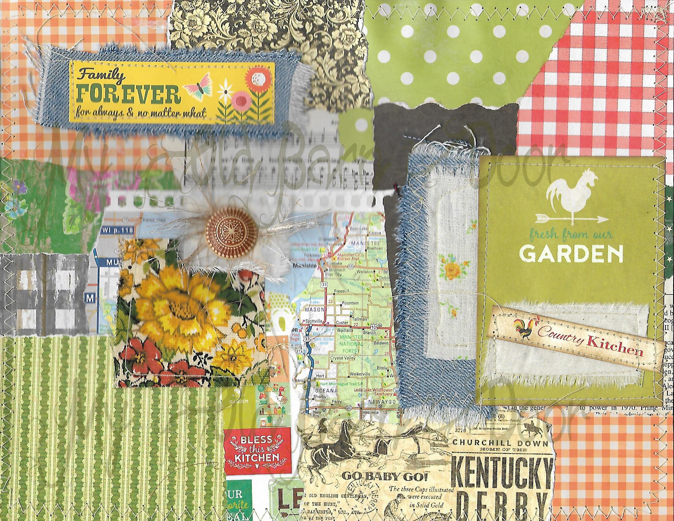 Farm Style Digital Download Collage Sheets Background Pages - Etsy