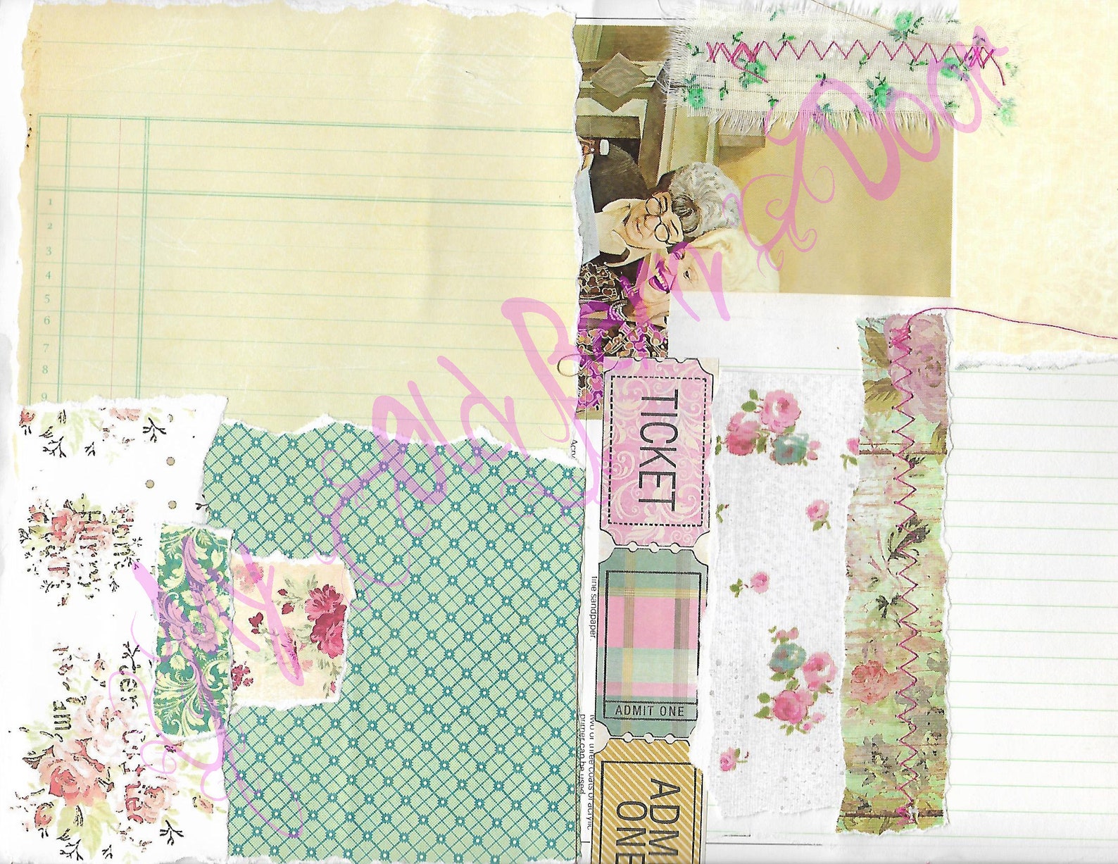 Shabby Collage Journal Pages DIGITAL DOWNLOAD Junk Journal - Etsy