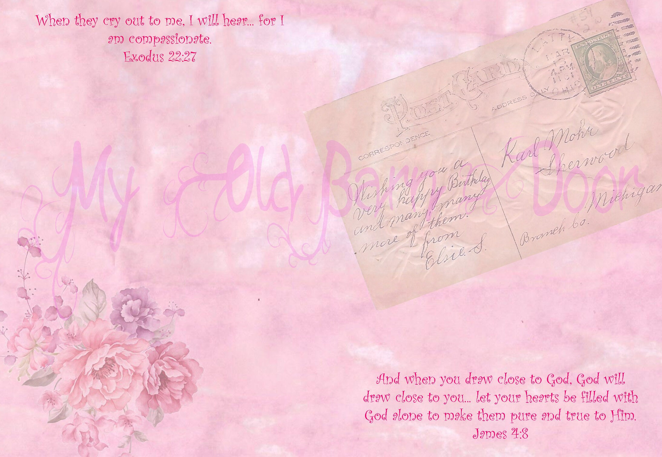 Shabby Pink - Gratitude Journal, DIGITAL UPLOAD, Junk Journal, Diary ...