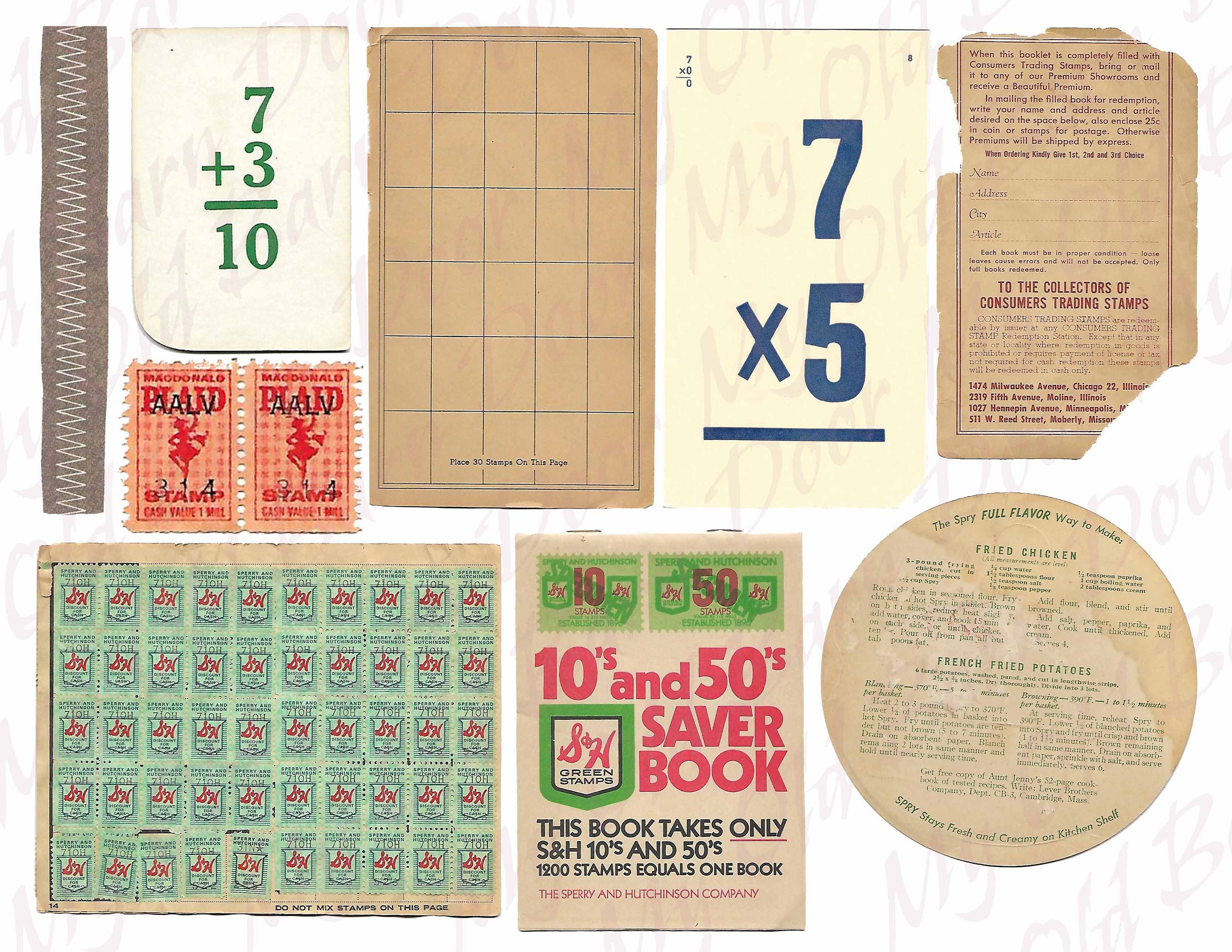 Vintage Ledger Tags & Ephemera Kit, Digital Download, Vintage Ledger ...