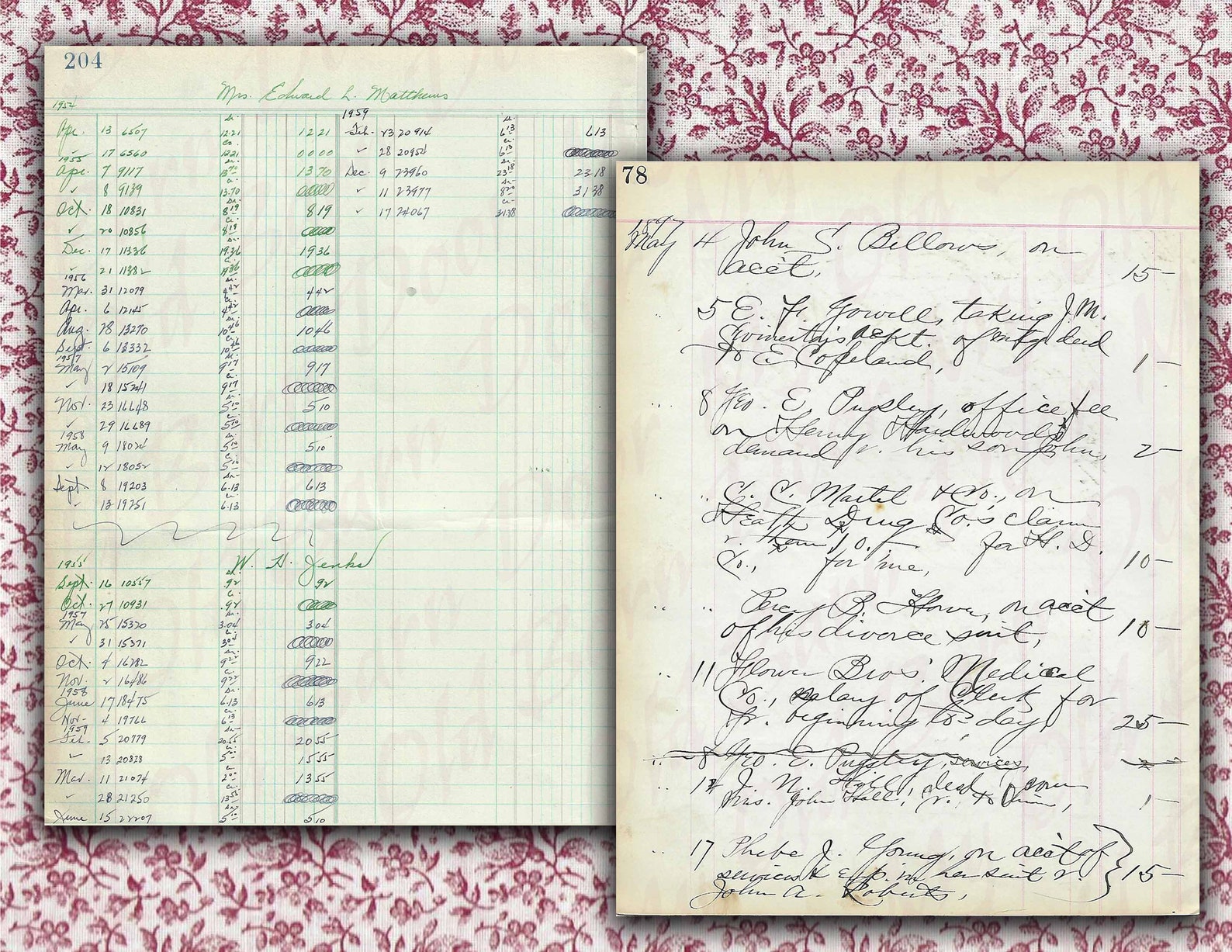 Vintage Ledgers Portrait Digital Download Ledger Paper | Etsy