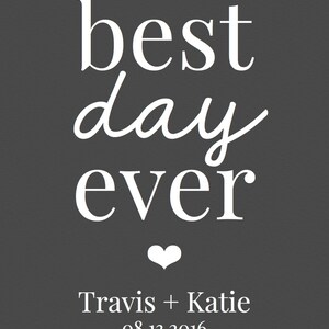 BEST DAY EVER Sign | Personalized Engagement Gift for Couple | Wedding ...