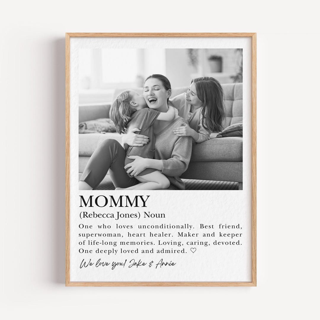 Custom Mom Definition Print Mother's Day Photo Gift From Daughter ...