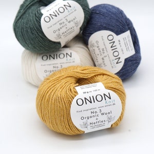 Organic Knitting Yarn Onion Knit No. 3 Organic Wool + Nettles - A Blend ...