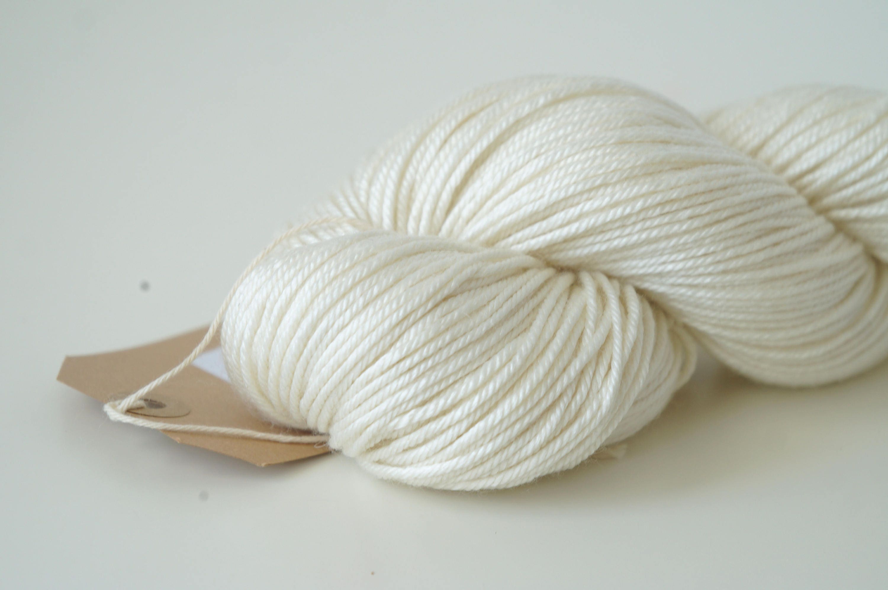 Undyed merino wool and silk yarn 50/50 100 g per skein DK | Etsy