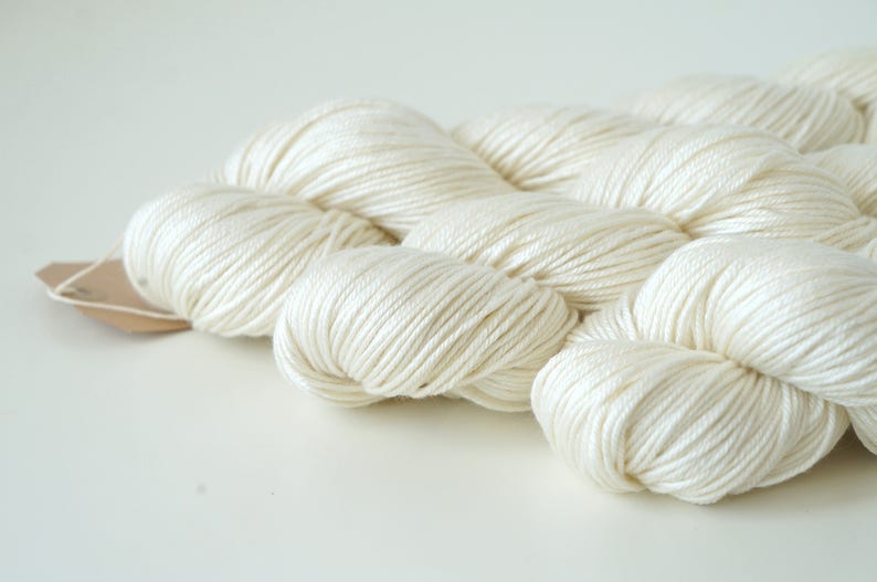 Undyed Merino Wool and Silk Yarn 50/50 100 G 212 M per | Etsy