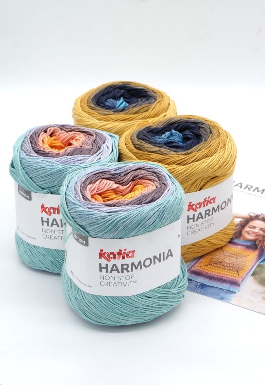 Gradient Knitting Yarn Katia Harmonia - Cotton Yarn - Crochet Yarn ...