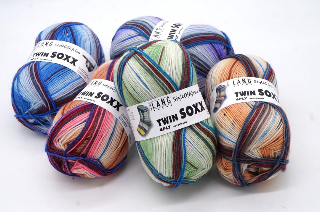 Sock Yarn Lang Yarns Twin Soxx 4ply, Sock Wool, Knitting Yarn, Superwash Yarn for Durable and ...