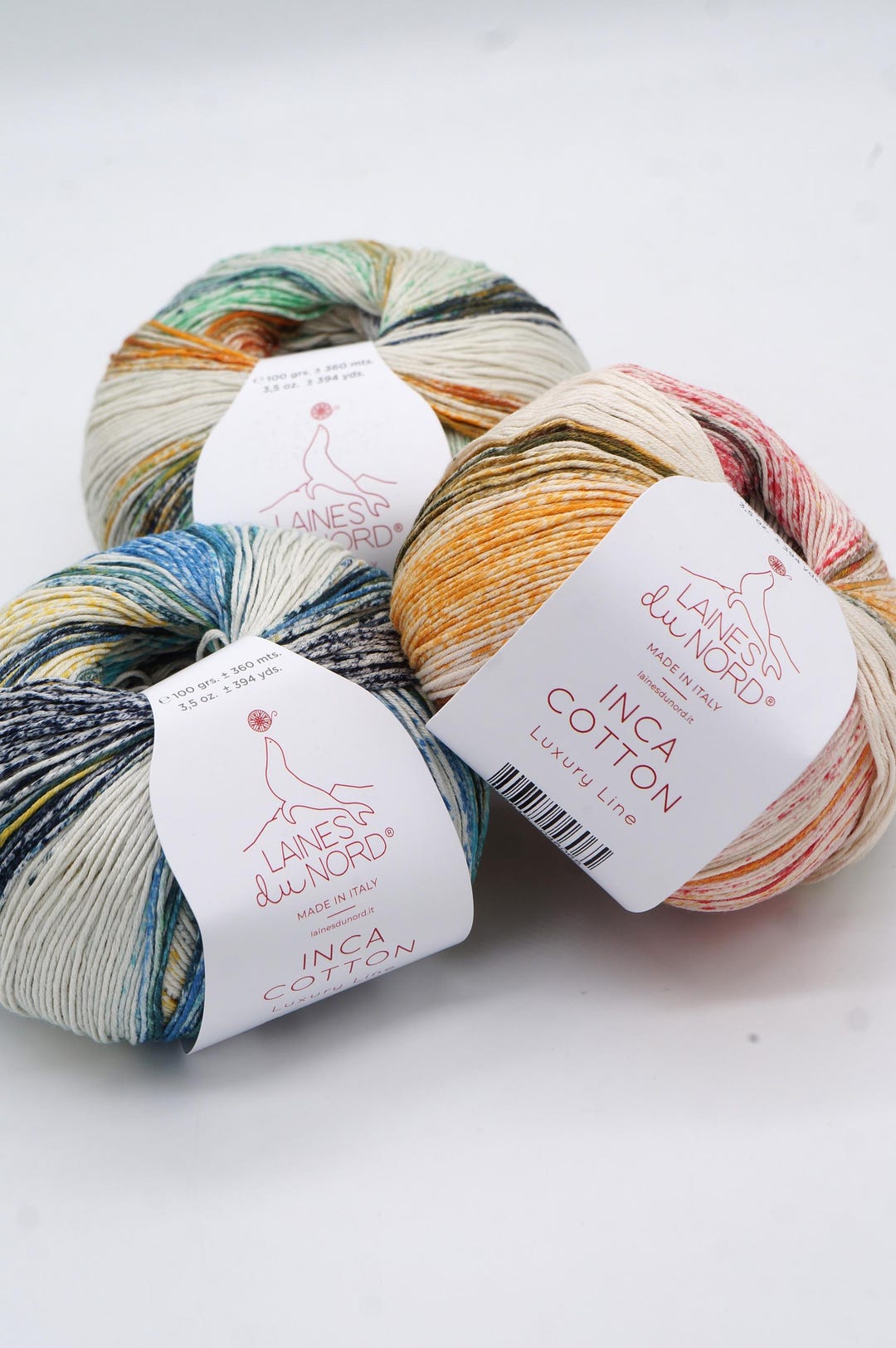 Cotton Yarn Laines Du Nord Inca Cotton Knitting Yarn Soft Cotton ...