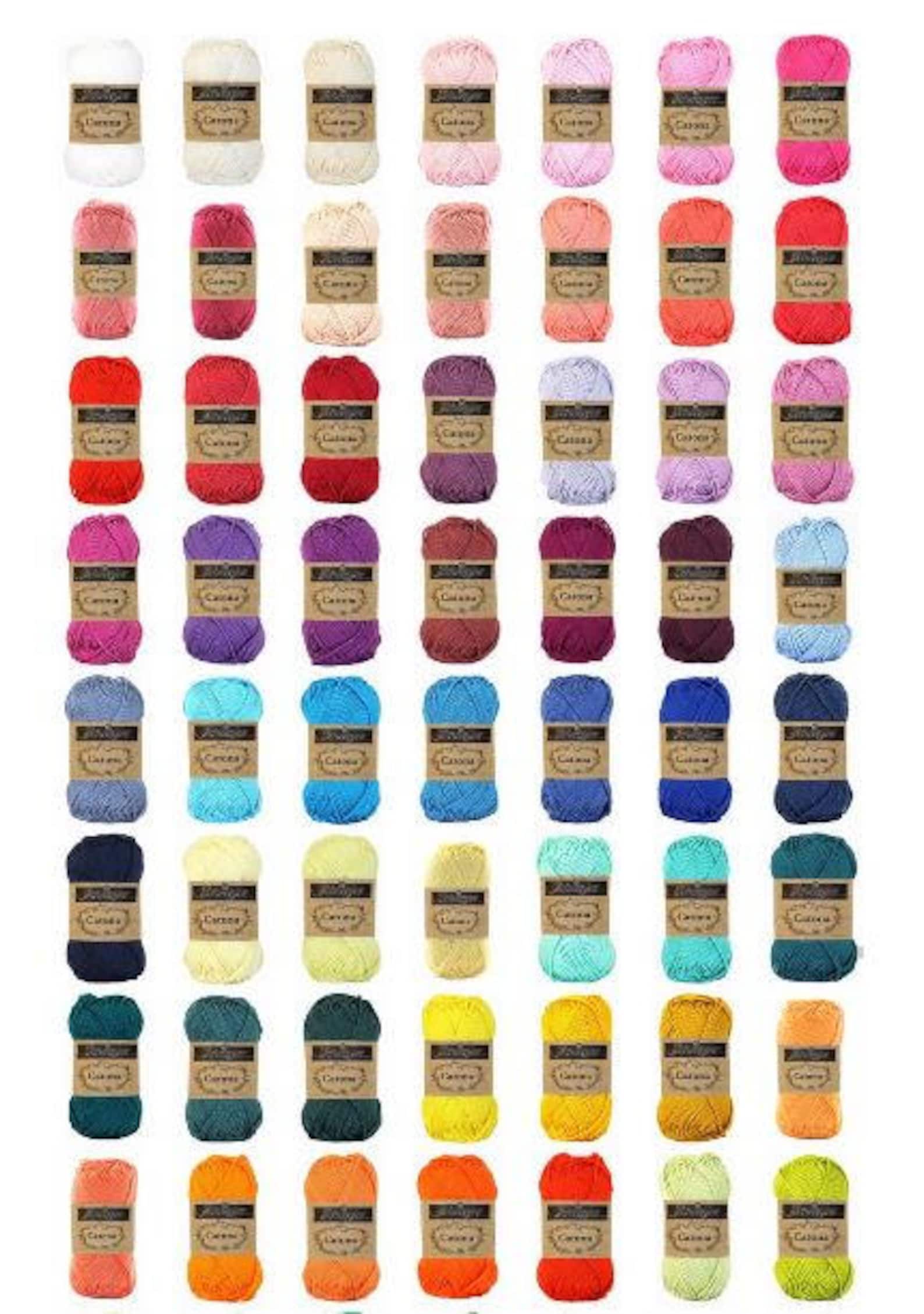 25 G Scheepjes Catona Mercerized Cotton Yarn, Crochet Yarn, Amigurumi ...
