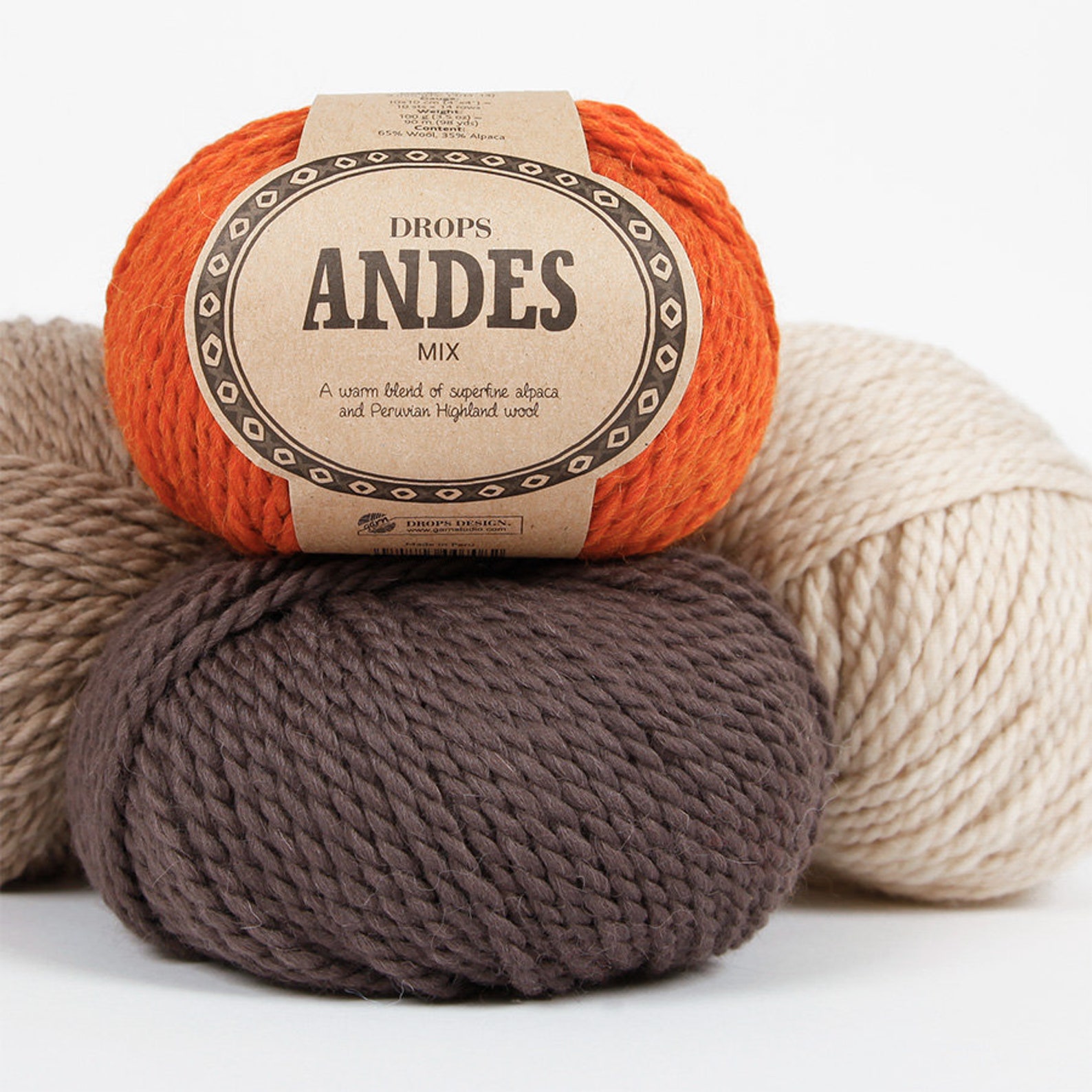 ALL COLOURS - Bulky Wool Knitting Yarn DROPS Andes - A Soft and Chunky ...