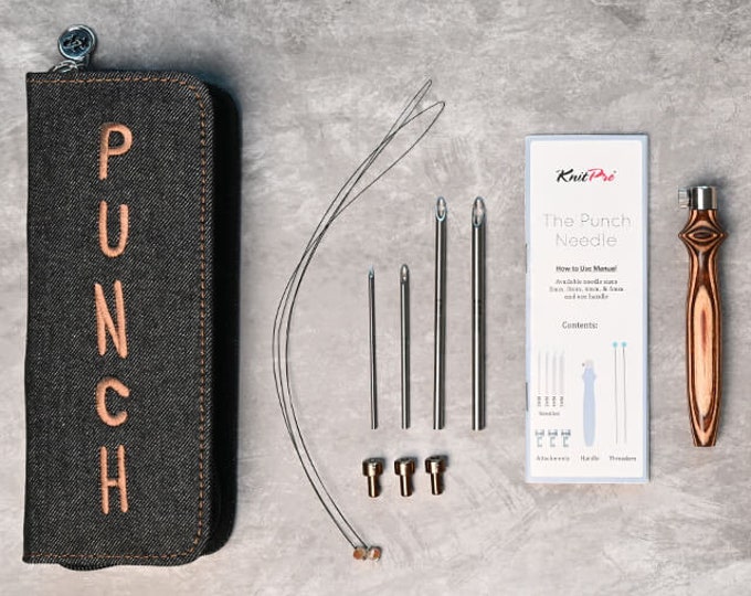 Punch Needle Set Knitpro Vibrant - Punch Needle Embroidery Kit - 4 ...