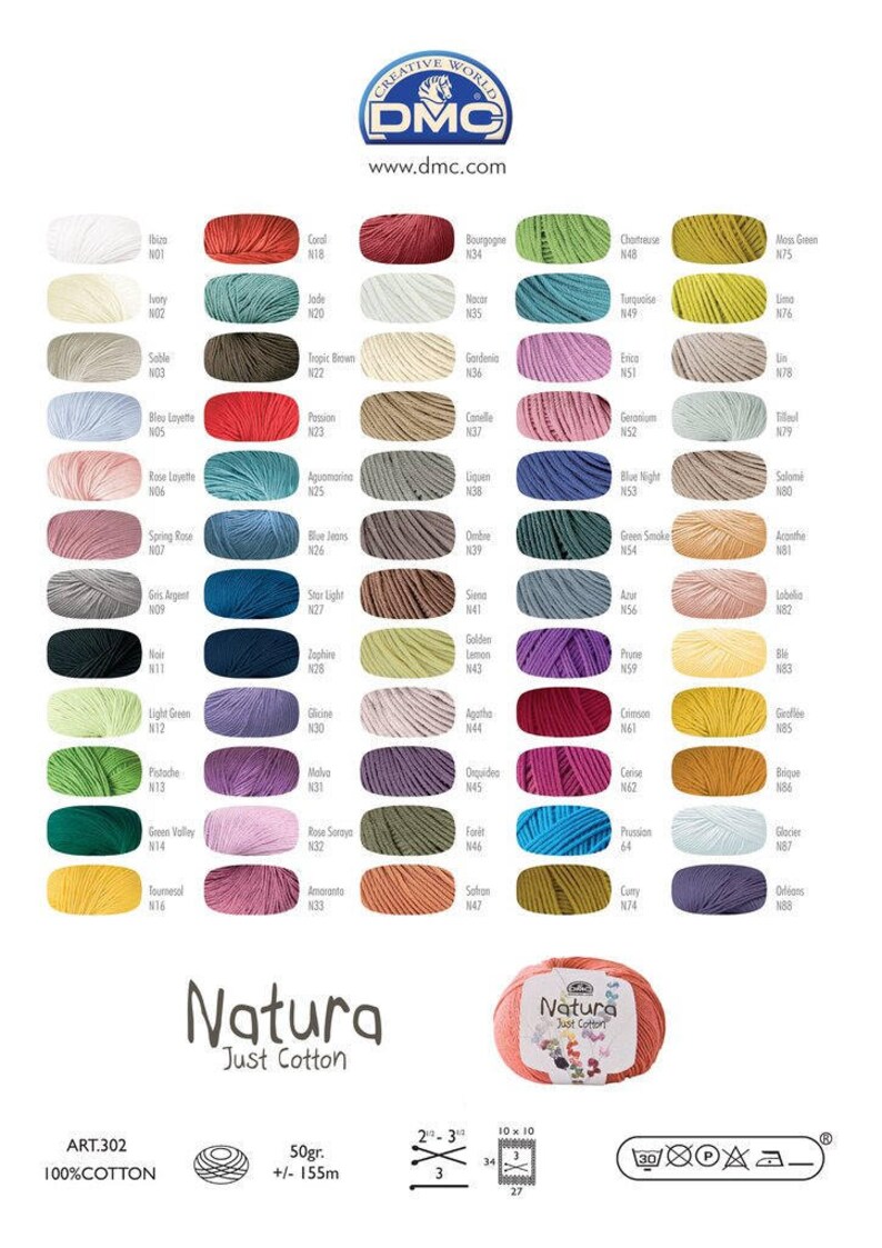 Crochet Yarn DMC Natura Just Cotton 5 Skeins Set Amigurumi - Etsy