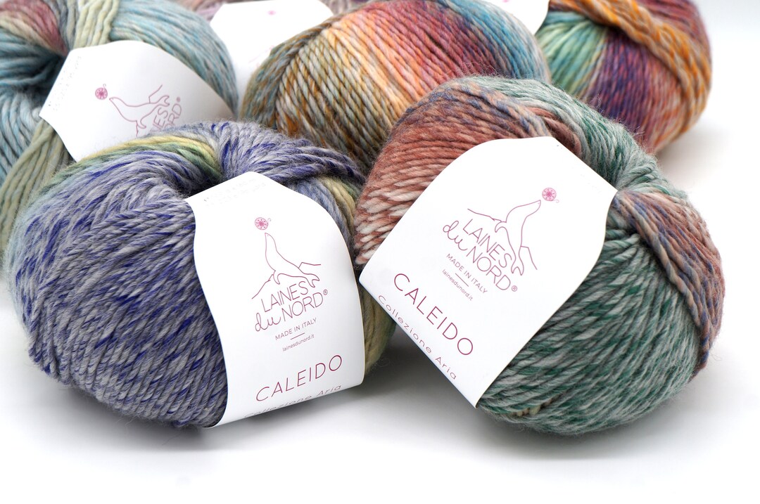Wool Knitting Yarn Laines Du Nord Caleido - 100% Mulesing-free Wool ...