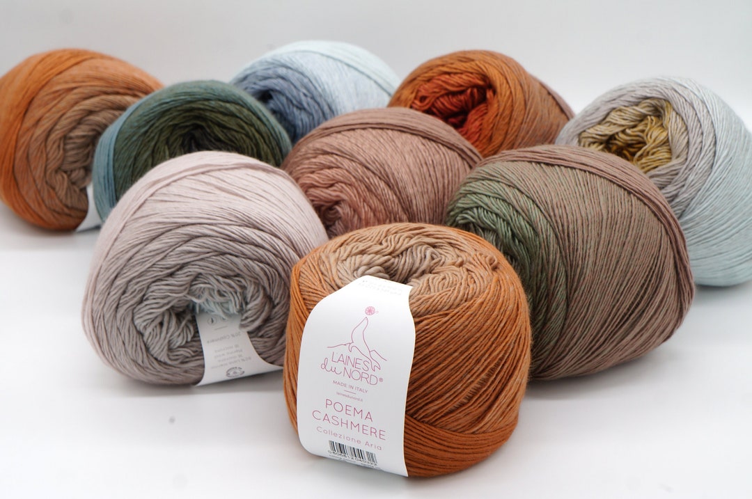 Gradient Yarn, Merino Wool and Cashmere Laines Du Nord Poema Cashmere ...