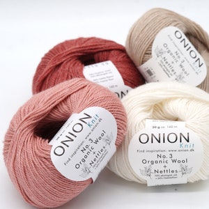 Organic Knitting Yarn Onion Knit No. 3 Organic Wool + Nettles - A Blend ...
