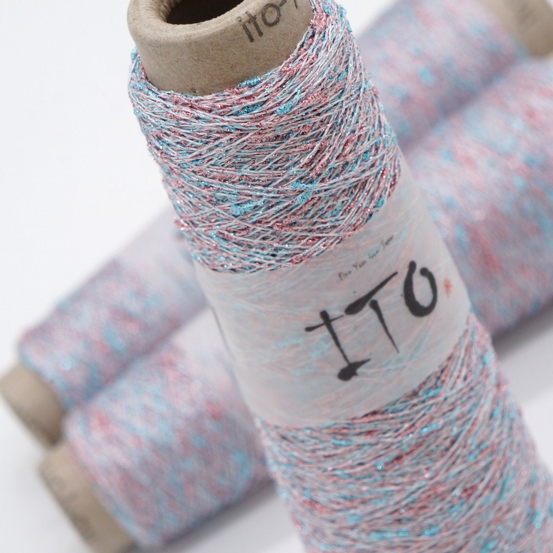 Knitting Yarn ITO Kin Gin - Japanese Yarn - Decorative and Shiny Yarn - Glitter Yarn - Adds ...
