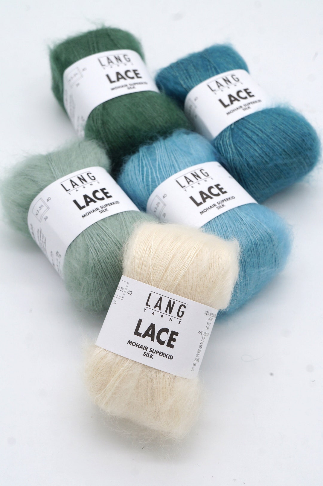 LANG YARNS LACE Kid Mohair Lace Yarn Mohair Silk Yarn for Knitting ...