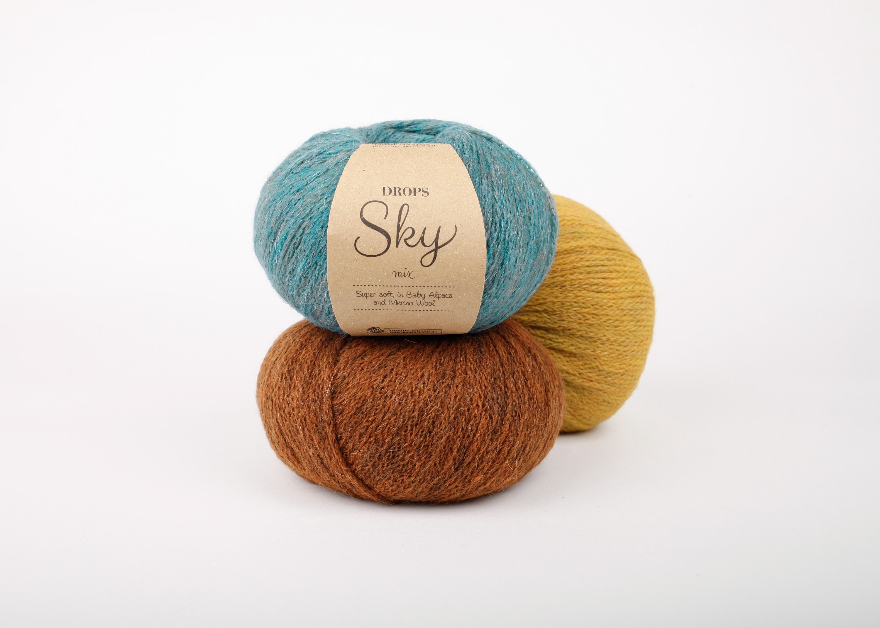 Baby Alpaca and Merino Wool Yarn DROPS Sky Lightweight and - Etsy