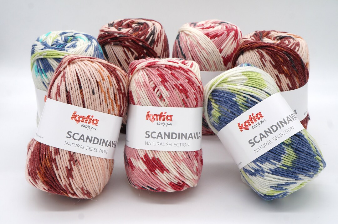 Knitting Yarn Katia Scandinavia, a Blend of Merino Wool Superwash and ...