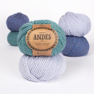ALL COLOURS - Bulky Wool Knitting Yarn DROPS Andes - A Soft and Chunky ...