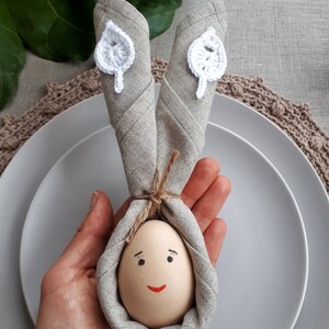 CROCHET PATTERN Linen Napkin With Crochet Decor Pattern Easter Crochet ...