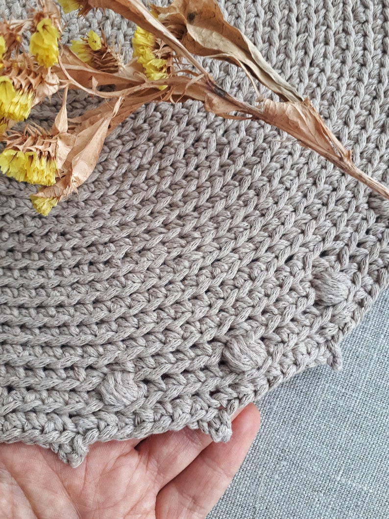 CROCHET PATTERN Round Placemat Tutorial DIY Crochet Tablemat Kitchen ...