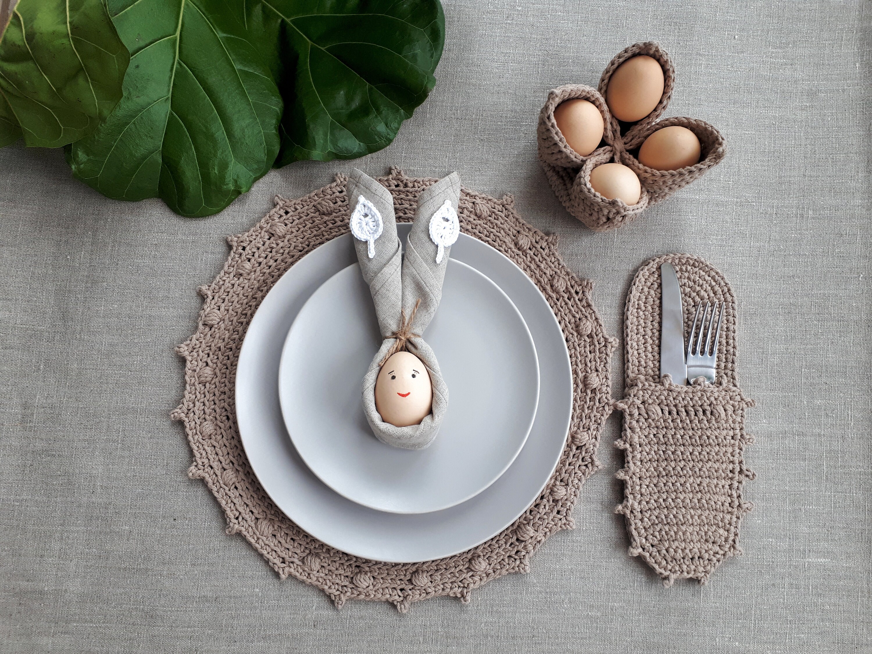 CROCHET PATTERN Round Placemat Tutorial DIY Crochet Tablemat Kitchen ...