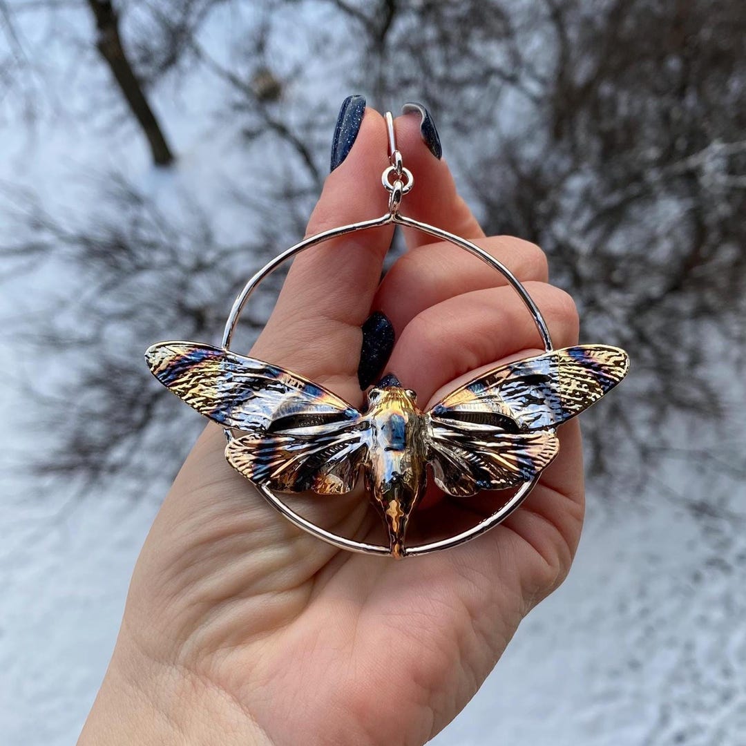 Cicada Pendant | Real Insect Jewelry | Bug Jewelry | Metal Electroform ...