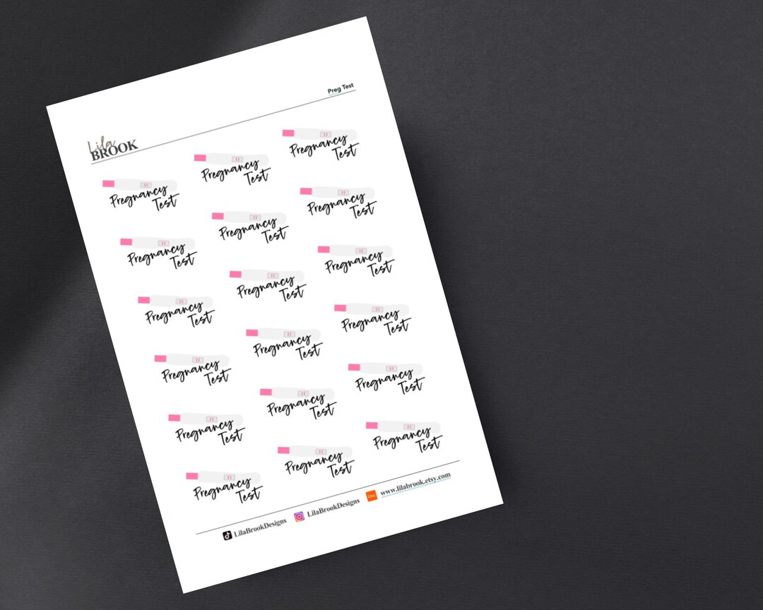 Pregnancy Test Icon Stickers, TTC Planner Stickers, Pregnancy Sticker ...